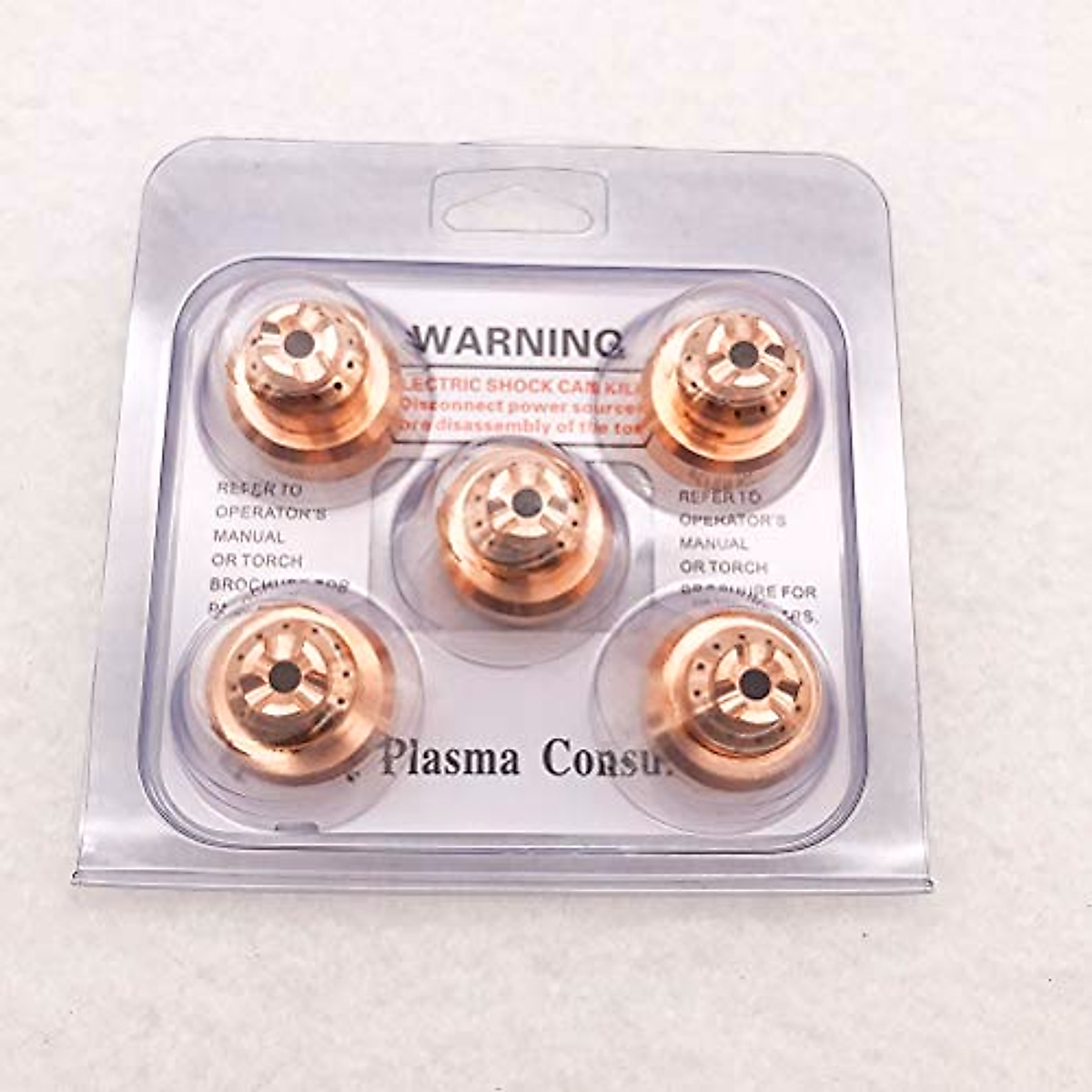 5PCS Air Plasma Cutter Nozzles Tips Electrode Cap Cutting Consumables for Cutting Torch