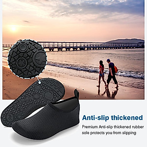 JOTO Water Shoes for Women Men Kids, Barefoot Quick-Dry Aqua Water Socks Slip-on Swim Beach Shoes for Cruise Ship Snorkeling Surfing Kayaking Beach Walking Yoga