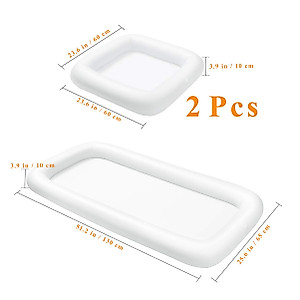 Hemoton 3PCS Inflatable Serving Bar Salad Ice Tray Food Drink Containers,Waterproof Durable Inflatable Cooler Serving Bar for BBQ Picnic Pool Party Picnic Luau,with drain plug
