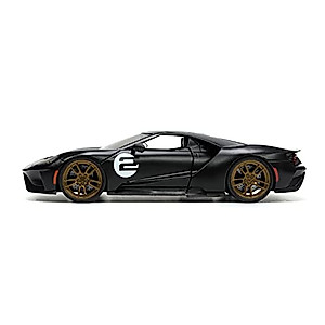 Jada Toys Big Time Muscle 1:24 2017 Ford GT Die-cast Car Black/White Stripes, Toys for Kids and Adults