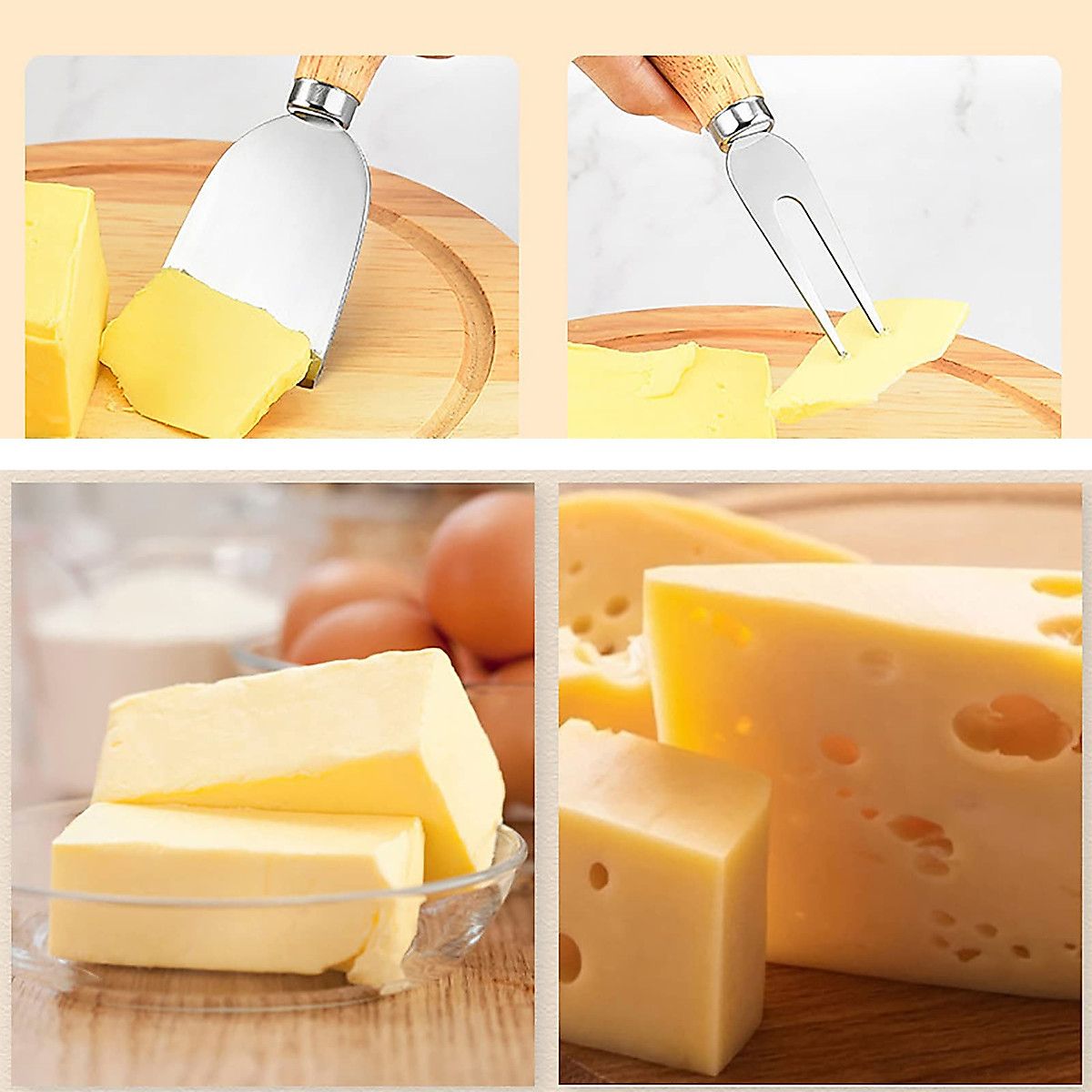 Cheese Knife,7Pcs Mini Cheese Knife Set for Charcuterie Board,Cheese Knives,Cheese Cutter,Cheese Fork,Charcuterie Board Knives,Cheese Knives Sets,Small Cheese Knife,Cheese Cutter Set