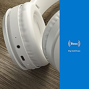 Philips H5205 Over-Ear Wireless Headphones with 40mm Drivers, Lightweight Cushioned Headband, White