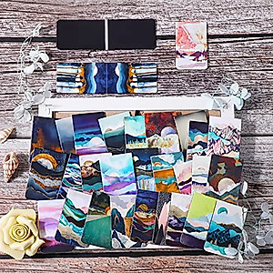 MWOOT Pack of 30 Magnetic Bookmarks, Sun Landscape Page Markers, Assorted Magnet Page Clips for Students Teachers School Home Office Supplies, Book Clubs Reading Accessories -Series C