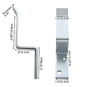 HOME MASTER HARDWARE Heavy Duty Door Stops for Sliding Doors, Securing Garage Doors and Sheds, Door Stoppers with Screws, Zinc Plated Solid Doorstep 6 Pack