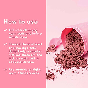 Sand & Sky Australian Pink Clay Smoothing Body Sand. Organic Exfoliating Body Scrub