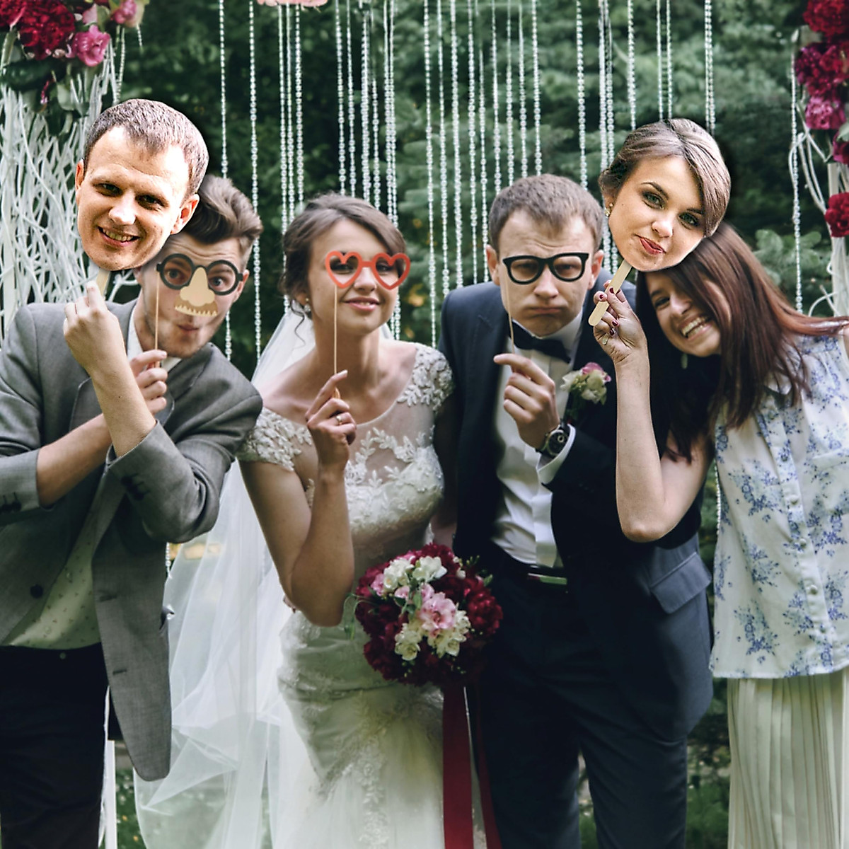 1 Pc, Custom Big Head with Your Photo | Fun Face Cardboard Cutout, Big Heads on Stick, Life Size face on a Stick | Upload Your Own Photo, Custom Cutout Big Face Stick