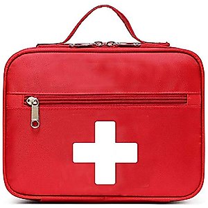 Gatycallaty First Aid Bag Empty Emergency Treatment Medical Bags Multi-Pocket for Home Office Car Traveling Hiking Trip
