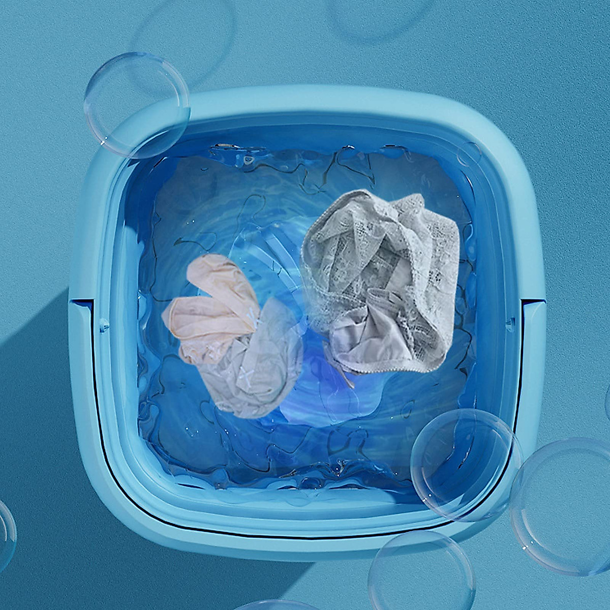 YEmirth Mini Baby Washing Machine, Travel Washing Machine 3 Modes Deep Cleaning Half Automatic Washing And Drying In One Energy Saving, Folding Portable Mini Washing Machine For Home Hotel Rv