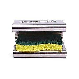 Fox Run Good/Evil Sponge Shelf and Holder, One Size, Stainless Steel