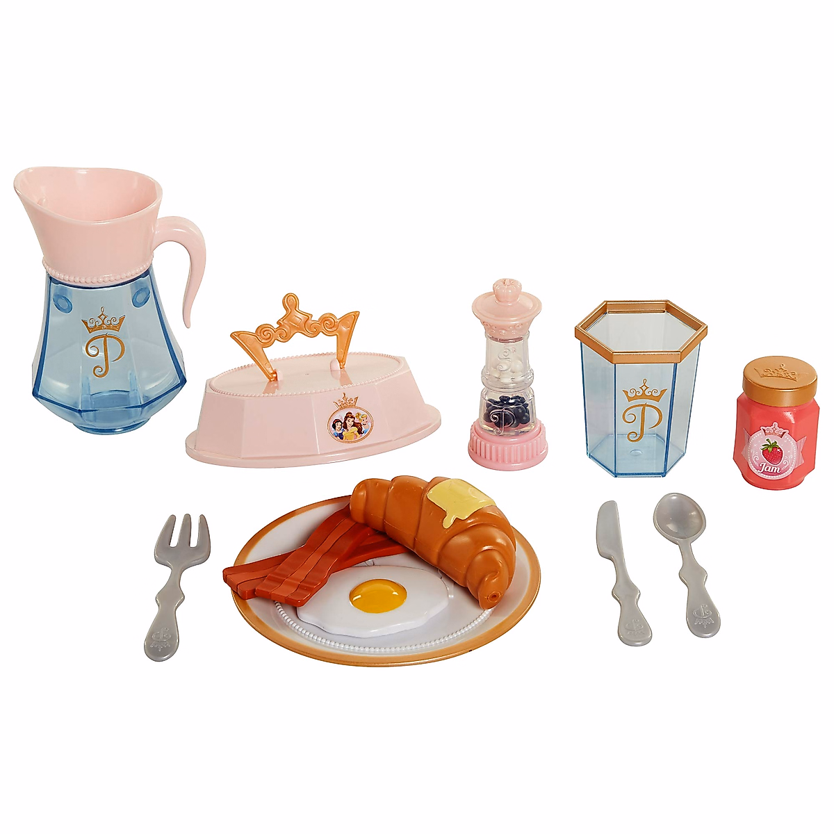 Disney Princess Style Collection Room Service Pretend Play Toy Set - with Serving Tray, Plate Cover, Pitcher & More for A Great Pretend Travel Experience - Girls Ages 3+
