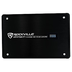 Rockville Krypton F1 1600w Peak / 400w RMS 4 Channel Car Audio Amplifier Bundle RWK42 4 Gauge Installation Wire Kit (2) RCA's
