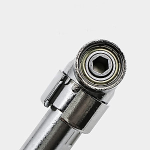 Beeiee 105 Degrees Right Angle Driver,Right Angle Drills,1/4" Hex Shank Quick Change Drive and Magnetic Bit Socket for Tight Space (Long + Short 2 Pack)