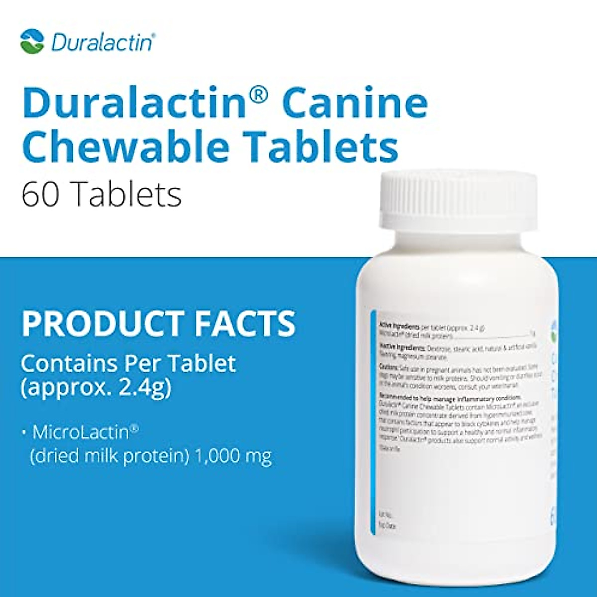 Veterinary Products Laboratories Duralactin Canine, 60 Chewable Tablets