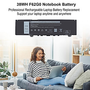 38WH F62G0 F62GO Laptop Battery for Dell Inspiron 13 5370 7370 7373 7380 13MF 13-5370-D1305P 13MF PRO-D5705TS Vostro 13 5370 13-5370-D1505G 13-5370-D1505S P87G001 P91G P91G001 2-in-1 RPJC3 0RPJC3