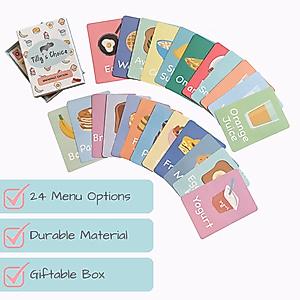 Tilly's Choice - Breakfast Edition Happy Mealtimes Through Choice | Picky Eaters Toddler Flash Cards 2-4 Mealtime Choice Cards Gift for New Parents Baby Shower Learning ABC Activity