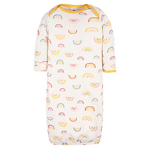 Gerber Unisex Baby Boy and Girls 4-Pack Sleeper Gown Gold 0-6 Months