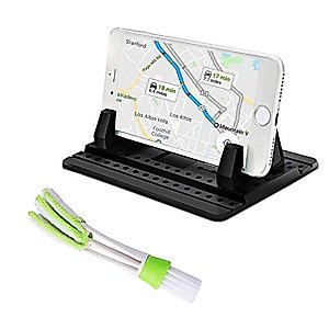 FineGood Phone Holder for Car with Air Vent Brush, Universal Silicone Car Cellphone Mount Antislip Vehicle Mobile Phone GPS Mounting Mat
