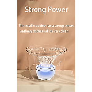 NADUSEP Mini Portable Washing Machine, Mini Portable Dishwashers for Sink, Ultrasonic Turbine Portable Clothes Washing Machine with USB for Home Business Travel College Room RV Apartment