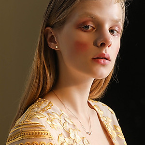 ORAZIO 15 Pairs Tiny Cartilage Stud Earrings Star Moon Circle Bar Heart Trague Stud Earrings Set for Women Flat Back Cross CZ Earrings Stainless Steel Ear Piercing Set