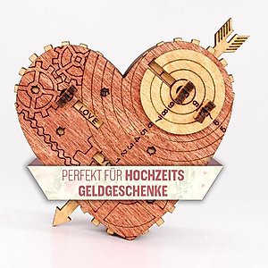 iDventure Tin Woodman's Heart - 3D Puzzle Box - Jewellery Box - Money Box for Cash - 3D Puzzle for Adults - Gift Box - Wooden Box - Treasure Box - Wedding Anniversary Present - Valentine's Day