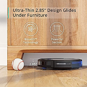 eufy by Anker, BoostIQ RoboVac 11S (Slim), Robot Vacuum Cleaner, Super-Thin, 1300Pa Strong Suction, Quiet, Self-Charging Robotic Vacuum Cleaner, Cleans Hard Floors to Medium-Pile Carpets