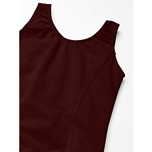 SANSHA Girls' Signature Tank Leotard Y2552C Skylar, Burgundy, 18 Years Big Kid I