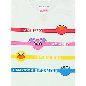 Isaac Mizrahi Loves Sesame Street Elmo Toddler Baby Short Sleeve T-Shirt Tee (2T, White)