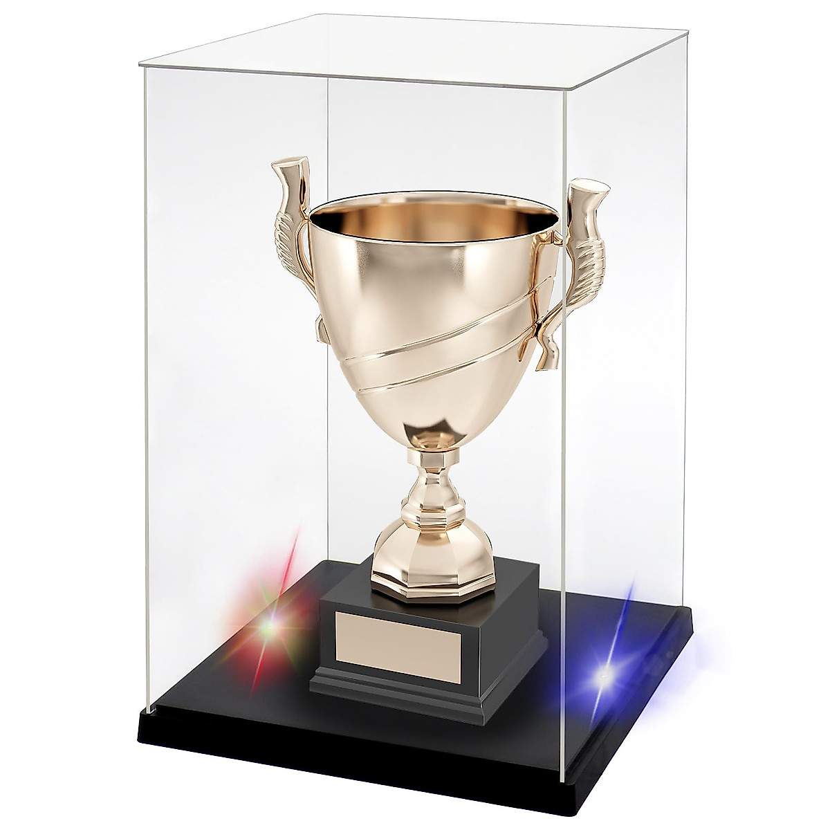 LANSCOERY Clear Acrylic Display Case Assemble Countertop Box Cube Organizer Stand Dustproof Protection Showcase for Action Figures Toys Collectibles (8.5x8.3x10.2Inch, 21.5x21x26 cm)