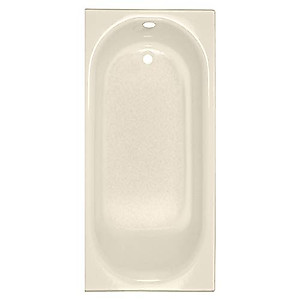 American Standard 2390202.021 Princeton 60x30-inch Apron-Front Bathtub Left Hand Drain in Bone with Deep Soak Drain in Chrome