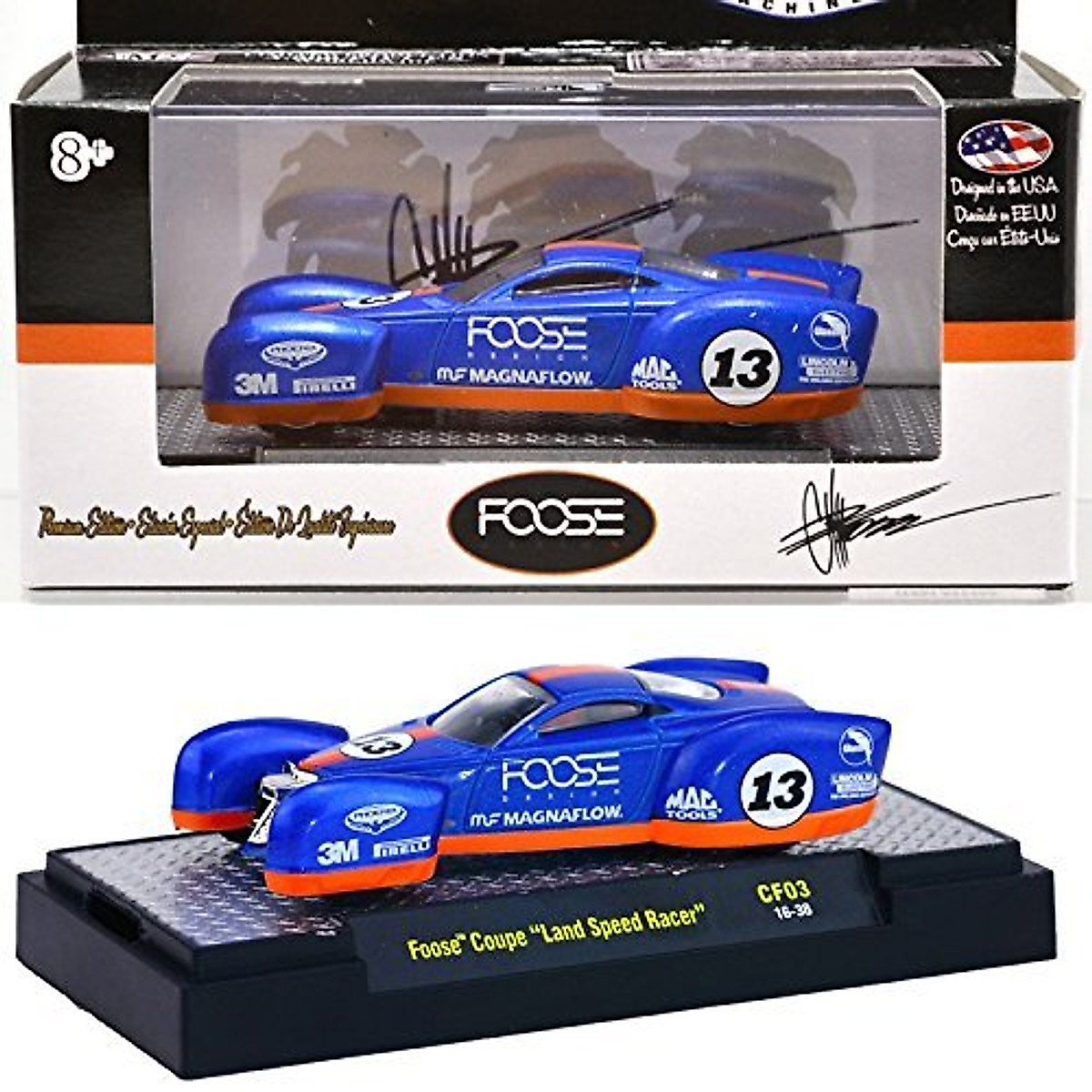 M2 Machines 1: 64SCALE FOOSE DESIGN FOOSE COUPE LAND SPEED RACER (BLUE) one sixty-four scale Guus design Foose Coupe Land Speed Racer (blue) [parallel import goods]