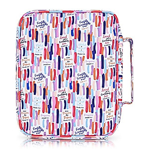 Bible Cover – Beautiful Bible Case with Inspiring Bible Verses for Women – Covers & Protects Your Prayer and Study Items - Keep His Word Close in This Unique Stylish Bag