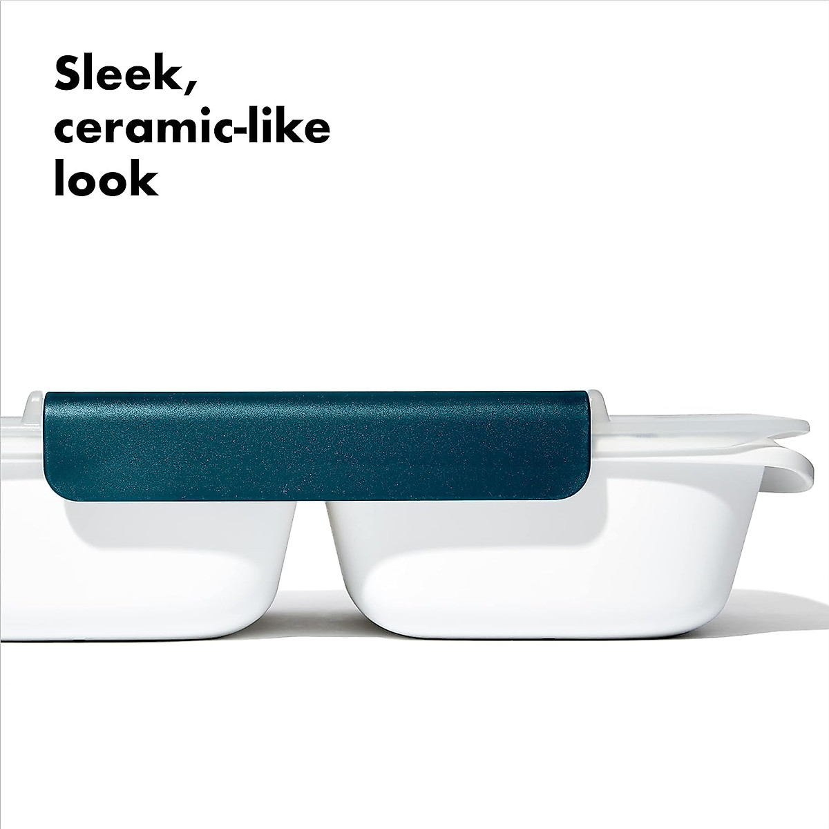 OXO Good Grips Prep & Go Divided Container 4.1 Cups/1 L - Leakproof Food Storage, Pack of 4