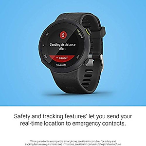 Garmin Forerunner 45 GPS Heart Rate Monitor Running Smartwatch (Black) - (Renewed)