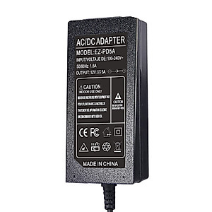 12V 5A Power Adapter Charger LED Strip AC 100V-240V, DC 12 Volt 5 Amp 60 Watt Converter Driver Universal Lighting Transformer for 12 V 5 A with 2.1X5.5mm Plug 1 Female to 8 Male Power Split Cable