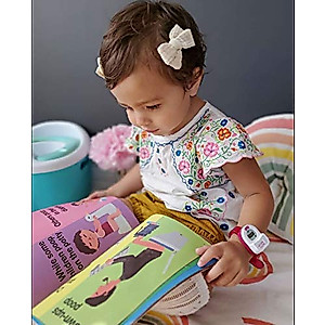 Potty Time:The Original Potty Watch|Water Resistant,Toilet Training Aid,Warranty(30|60|90 Min Auto Timers w/Music & Flashing Lights for Fun & Gentle Reminders) Pink, Pond Sticker Chart & Battery Kit