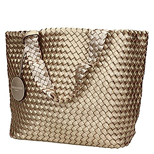 ILSE JACOBSEN HORNBAEK Woven Tote Bag08 |Platin-Silver