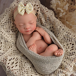 BABESIDE Lifelike Reborn Baby Dolls - 16 Inch (Weight 4 Lb) Full Platinum Silicone Reborn Baby Dolls Anatomically Correct Sleeping Baby Girl Real Life Baby Dolls with Gift Box