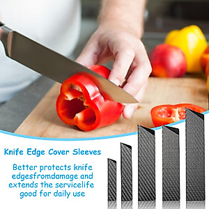 Knife Sheaths Knife Edge Guards Set 5 Pcs Knife Cover Sleeves Blade Protector for Home knife Guards Kitchen Knife