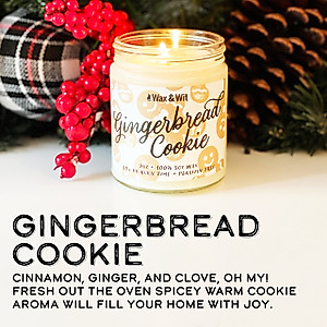 Christmas Candles Scented, Gingerbread Cookie Candle, Christmas Scented Candles, Winter Candle, Holiday Candle, Candle Christmas, Xmas Candles, Holiday Scented Candles, Sweater Weather Candle - 9oz