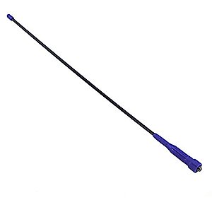 Ultimate Blue Custom Tuned Long-Range 15 - Inch Ducky Whip Antenna VHF/UHF (136/520Mhz) SMA-Female for BTECH, BaoFeng, and Rugged Handheld Radios RH5R and V3 (Does not fit R1) - #DB-5R