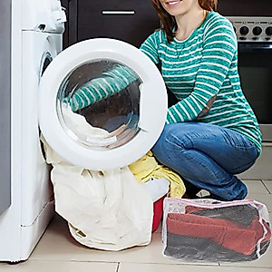 SOLUSTRE 5Pcs Mesh Laundry Bags Cylinder Shape Laundry Bag with Zipper Heavy Duty Fine Mesh Wash Bag Travel Storage Organize Bag for Lingerie Delicates Baby Clothes Socks, Pink