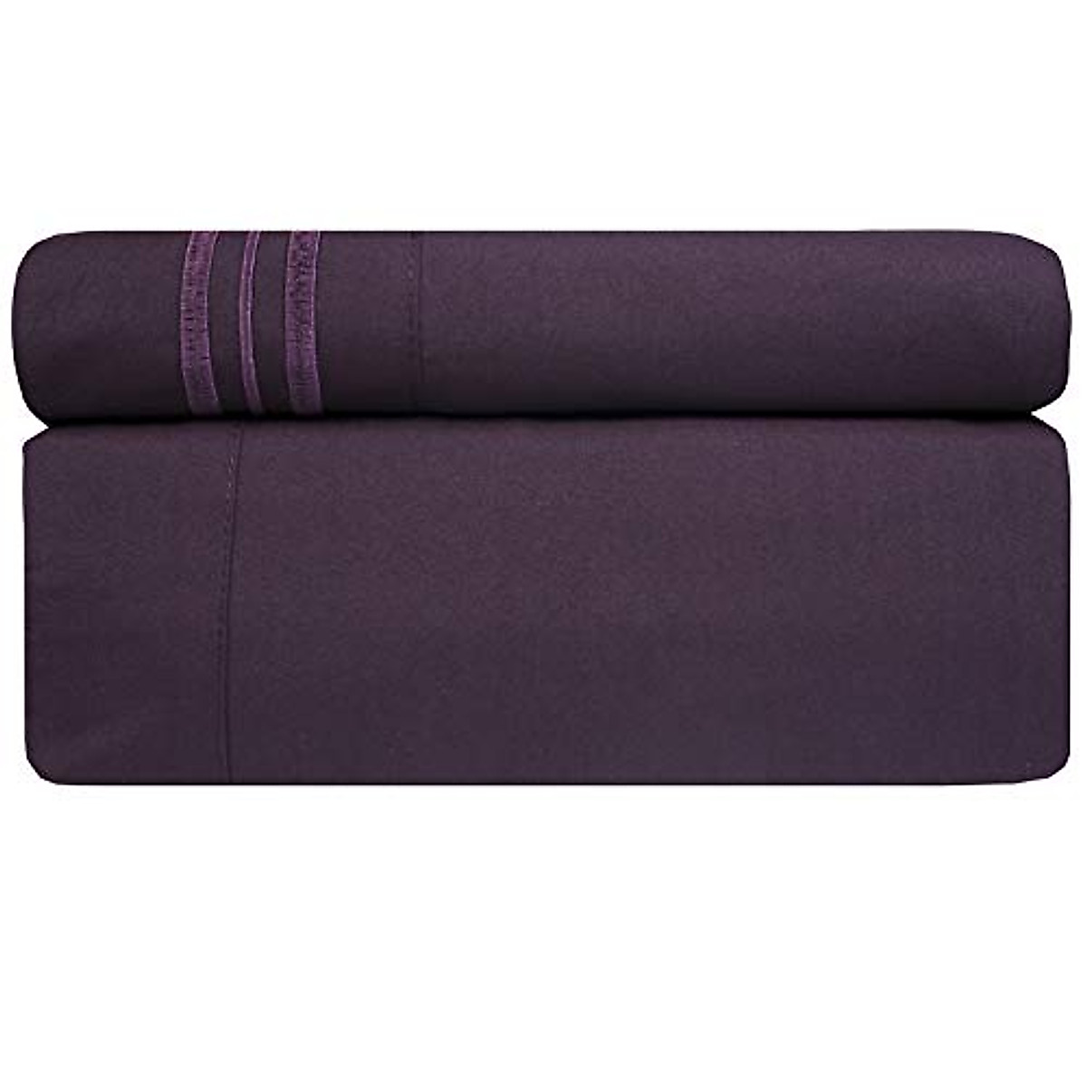 Queen Size Bed Sheets - Breathable Luxury Sheets with Full Elastic & Secure Corner Straps Built In - 1800 Supreme Collection Extra Soft Deep Pocket Bedding Set, Sheet Set, Queen, Purple