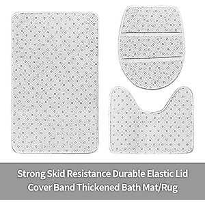 Almond Blossom by Vincent Van Gogh Paintings Bathroom Rugs Mats Set 3 Piece Soft Bath Mat Contour Mat Toilet Lid Cover