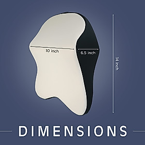 Car Neck Pillow – 100% Memory Foam - Ergonomic Neck Support Car Pillow for Driving Seat – Washable Cover – Car Headrest Pillow Cushion - Travel Pillows - Universal Fit (Cream White, Standard)