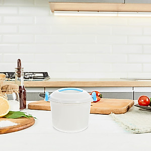 UPKOCH Microwave Vegetable Steamer Microwave Rice Cooker Plastic Microwave Cookware Steamer Round Microwave Food Container for Rice Chicken Pasta Vegetables 18X18X15CM Micro Rice Cooker