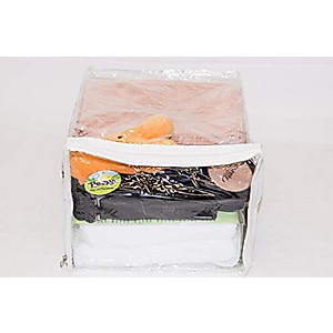 Clear Vinyl Zippered Storage Bags 9 x 11 x 7 Inch 10-Pack