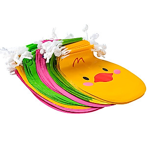 JOYIN 60 Pcs Easter Goodies Bags, Easter Kids Party Supplies, Bunny Draw String Easter Treat Bags for Party Favor and Easter Classroom Prize Supplies