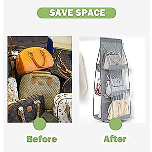 GUAGLL Wardrobe Storage Bag for Handbag Non-Woven Tote Bag Storage Wall Hanging Bag Finishing Storage Bag