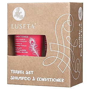 Luseta Keratin Shampoo and Conditioner Smooth and Hydrate Dry Damaged Hair Great for Color Treated Hair Sulfate Free and Gluten Free1.01 Fl Oz×2
