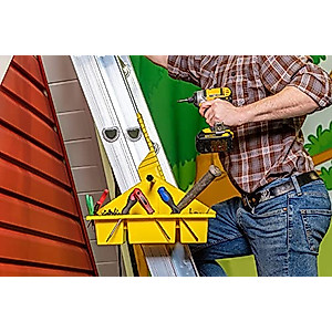 Jokari Universal Rotating Ladder Tray. Hold Tools, Nails, Screws, Paint, Brushes and Accessories. Hook 3 Bucket Shelf On Any Rung For Auto Storage Platform. Little Attachment Caddy, Giant Benefits